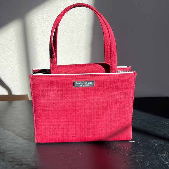 kate spade | Bags | Vintage 9s Kate Spade Red Nylon Box Tote | Poshmark